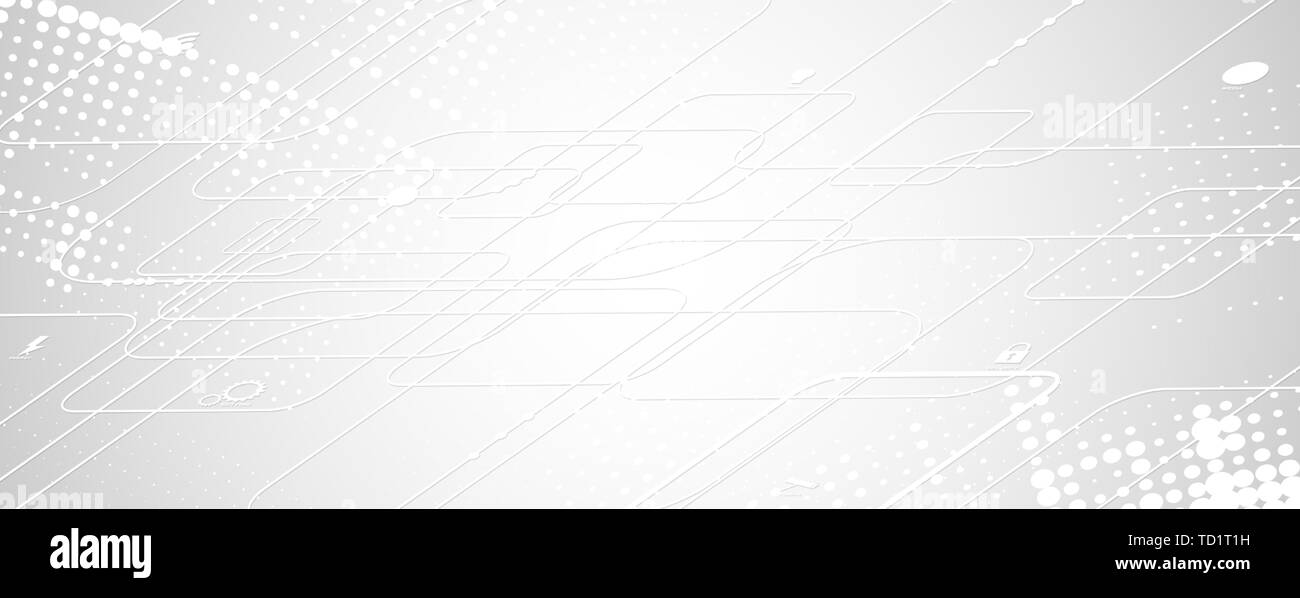 Abstract geometric white and gray futuristic background for business ...
