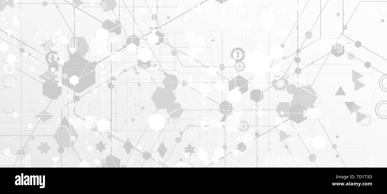 Abstract geometric white and gray futuristic background for business ...