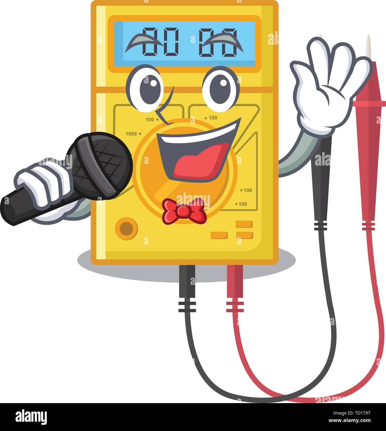Singing digital multimeter toys in cartoon shape Stock Vector Image ...