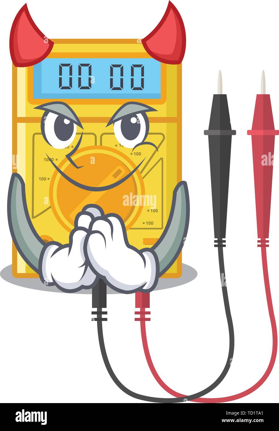 Devil digital multimeter toys in cartoon shape Stock Vector Image & Art ...