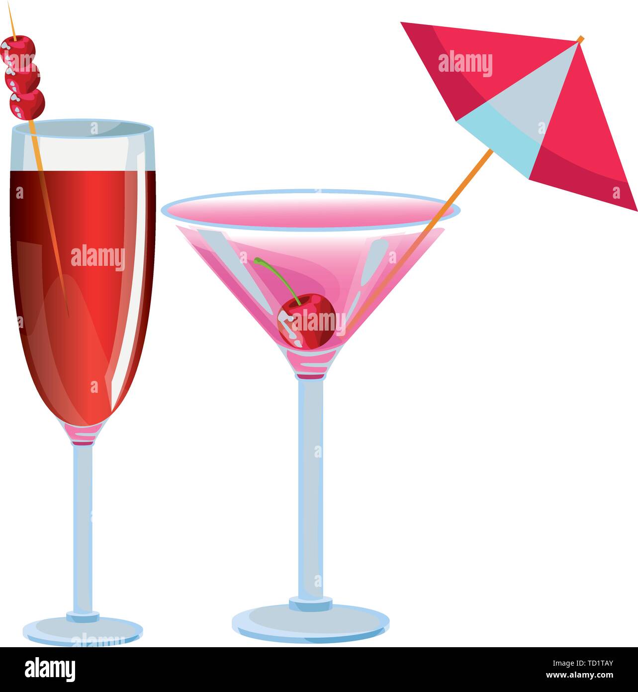 Tropical fruit cocktail icon cartoon Stock Vector Image & Art - Alamy