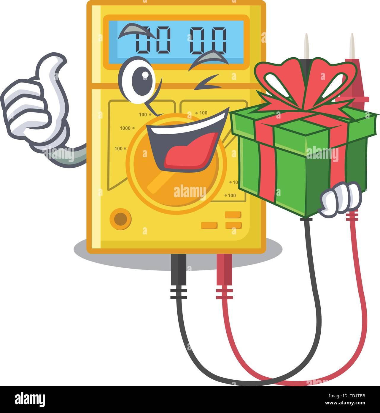 With gift digital multimeter toys in cartoon shape Stock Vector Image ...