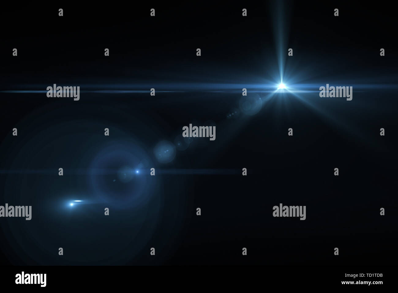 A variety of light lenses, glare effects, used as synthetic elements ...
