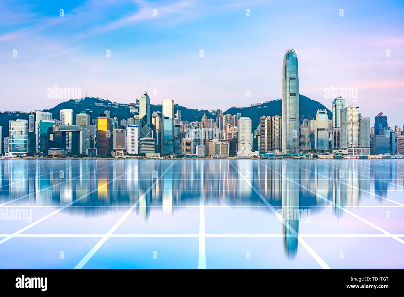 Hong Kong City Scenery and Technology Concept Stock Photo - Alamy