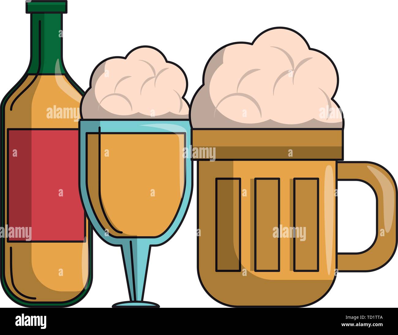 beverage liqueur and drink cartoon Stock Vector Image & Art - Alamy