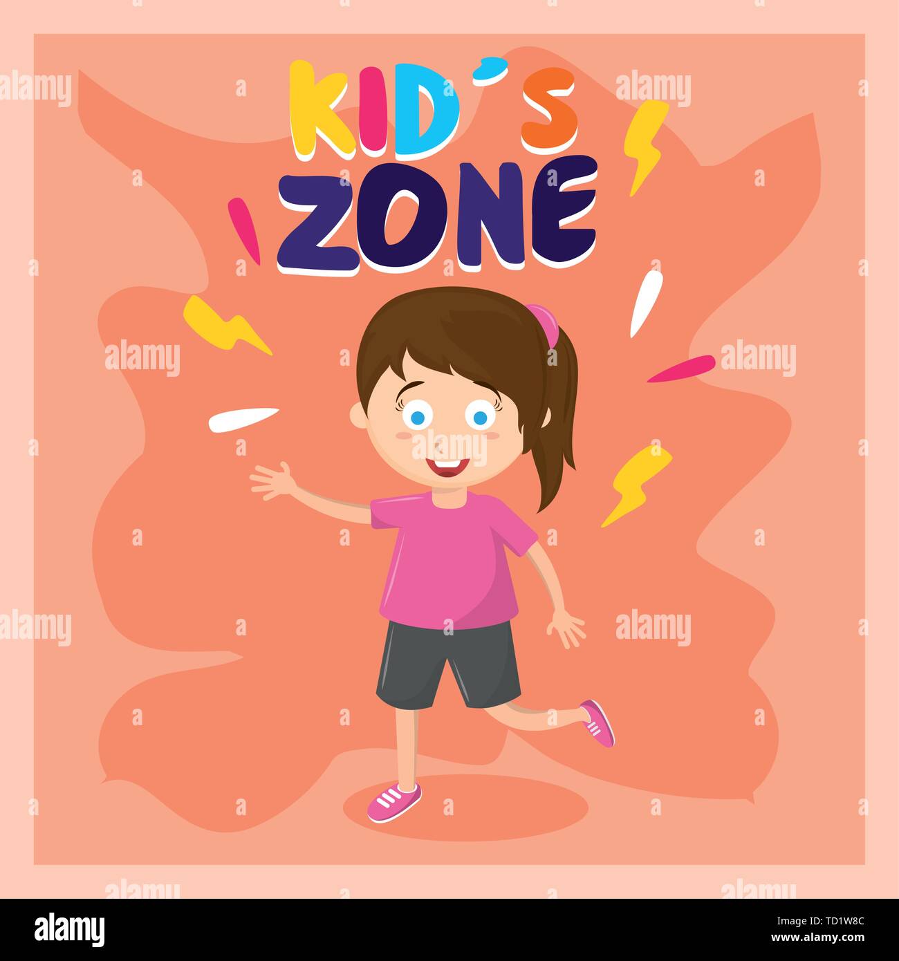 kids zone children entertaiment cartoons Stock Vector Image & Art - Alamy