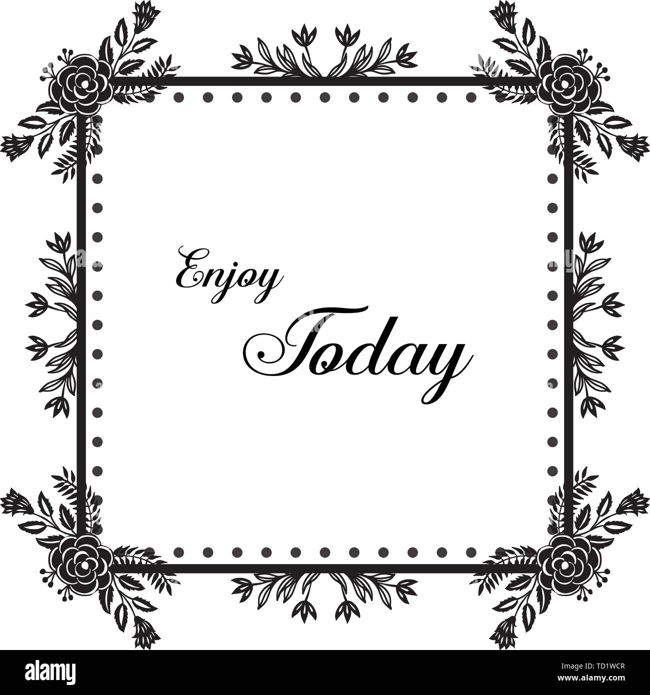 Vector illustration greeting card enjoy today with various pattern ...