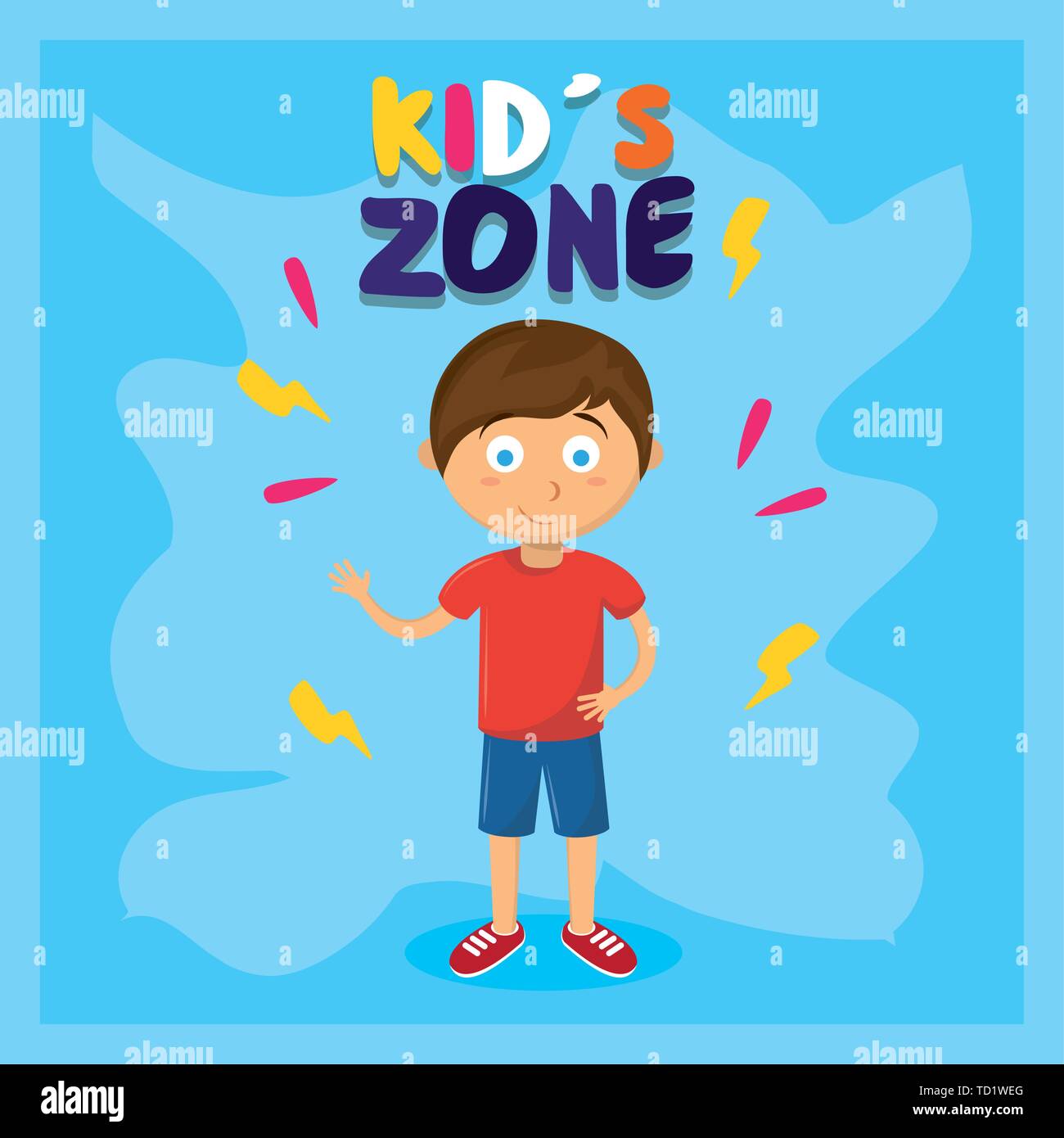 kids zone children entertaiment cartoons Stock Vector Image & Art - Alamy