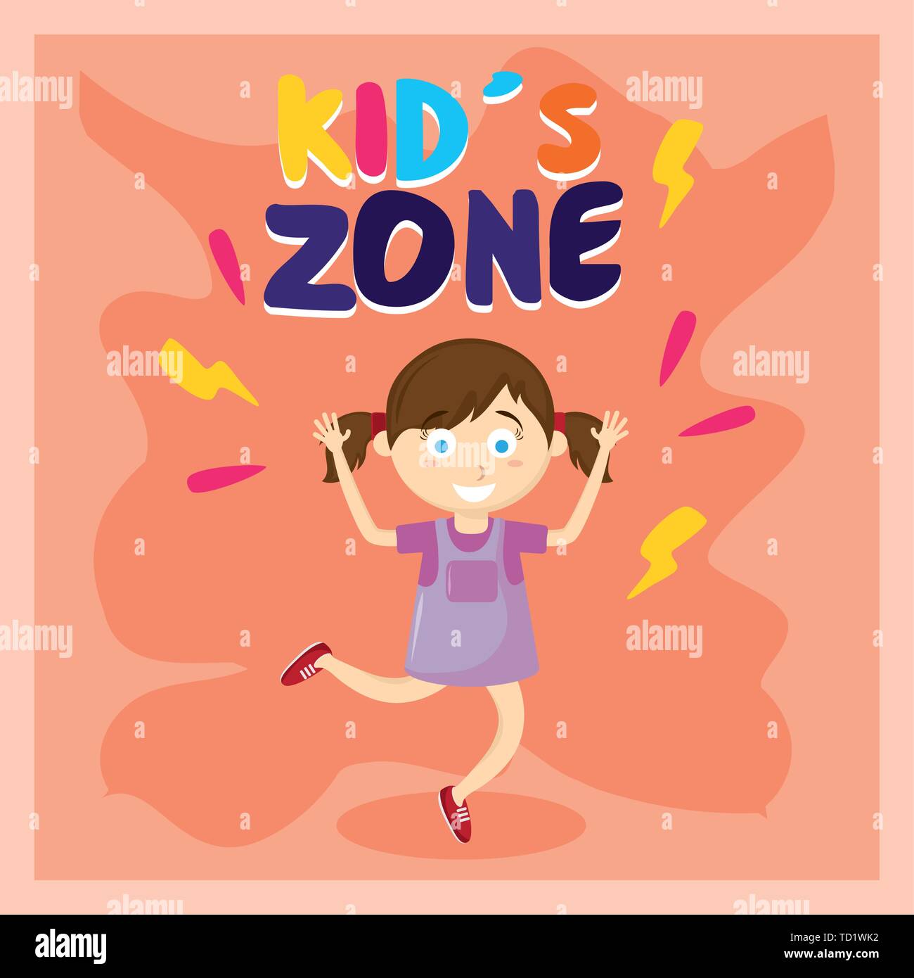 kids zone children entertaiment cartoons Stock Vector Image & Art - Alamy