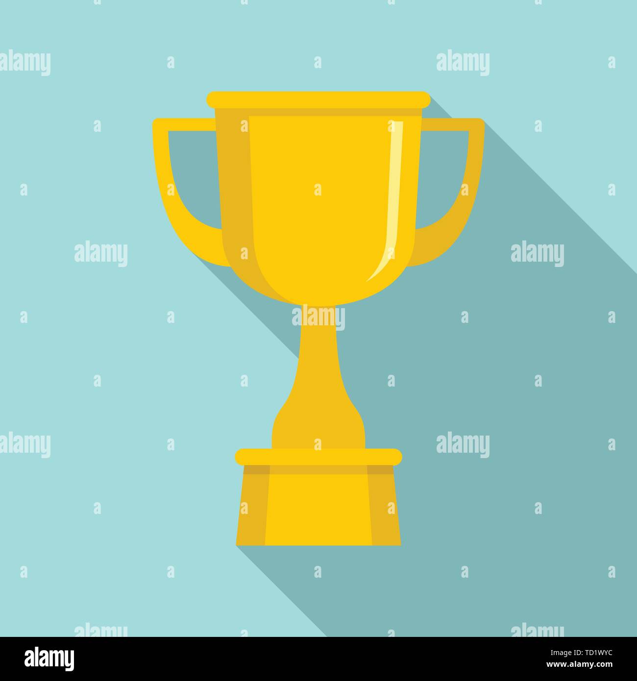 Gold cup icon. Flat illustration of gold cup vector icon for web design ...