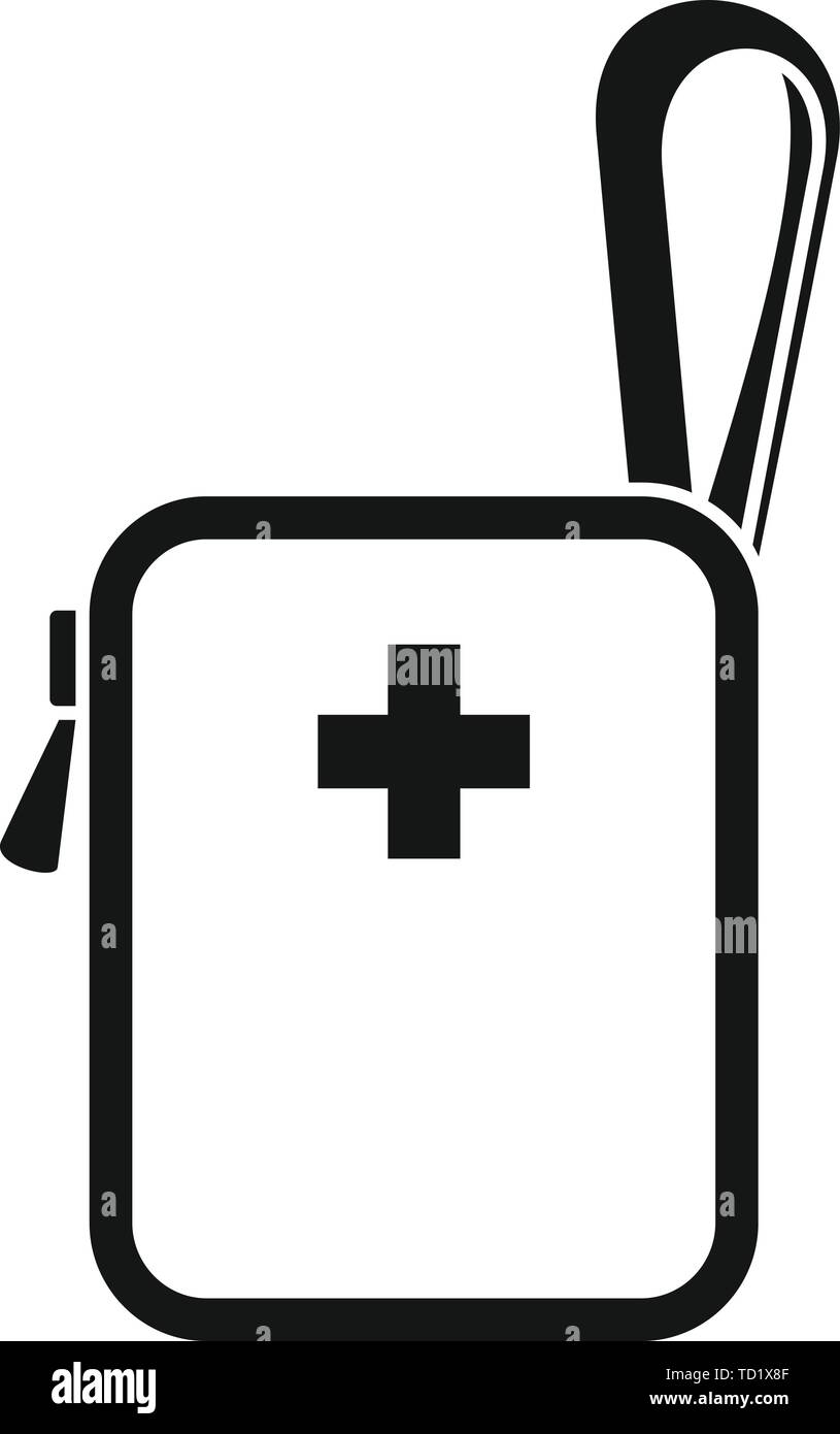 Bike first aid kit icon. Simple illustration of bike first aid kit ...