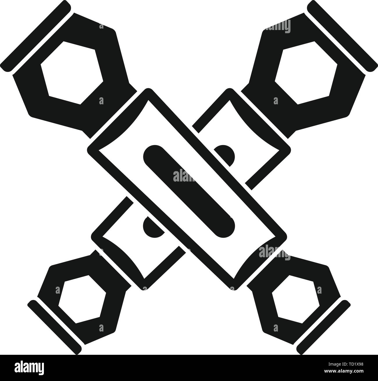 Bike key icon. Simple illustration of bike key vector icon for web ...