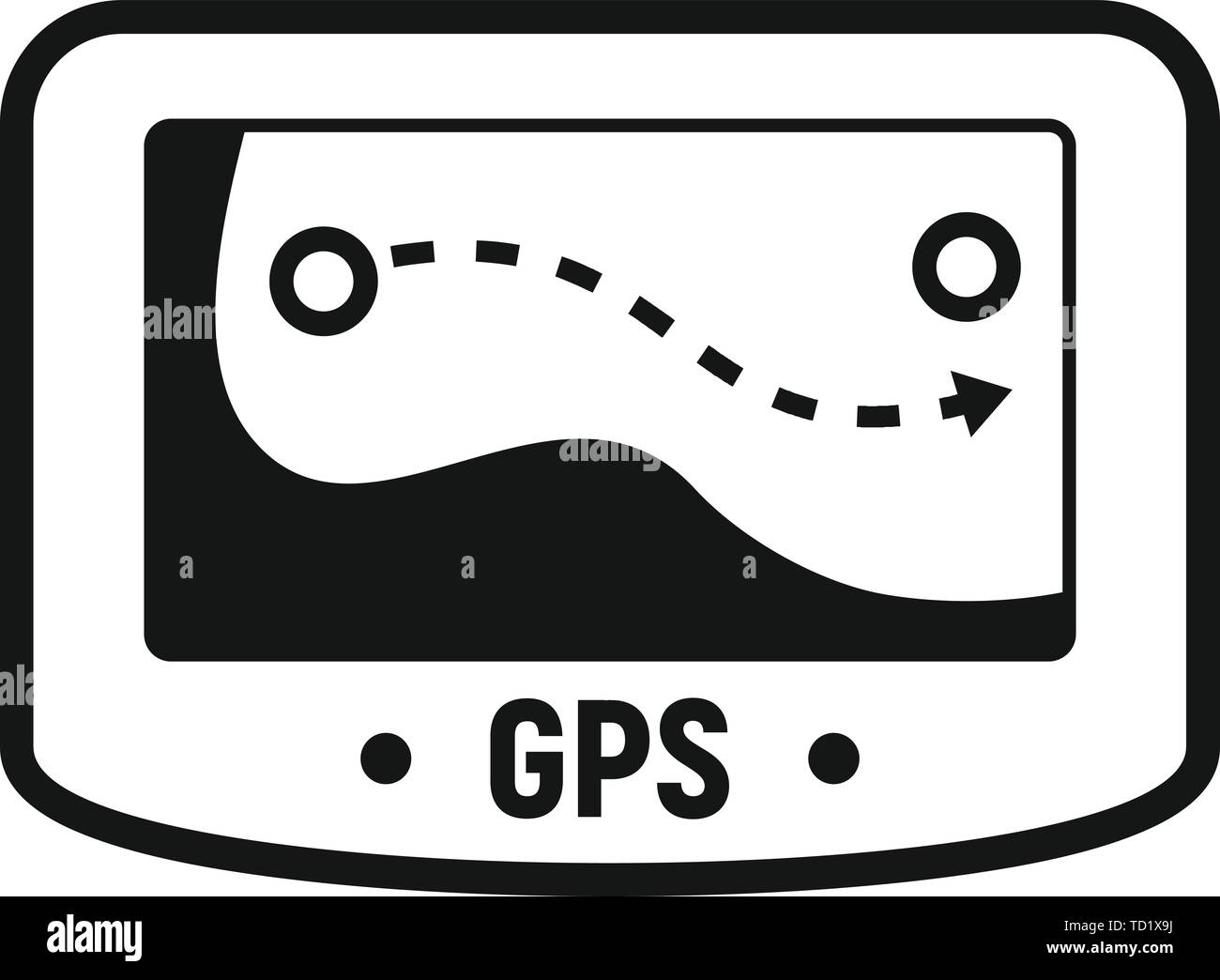 Gps device icon. Simple illustration of gps device vector icon for web ...