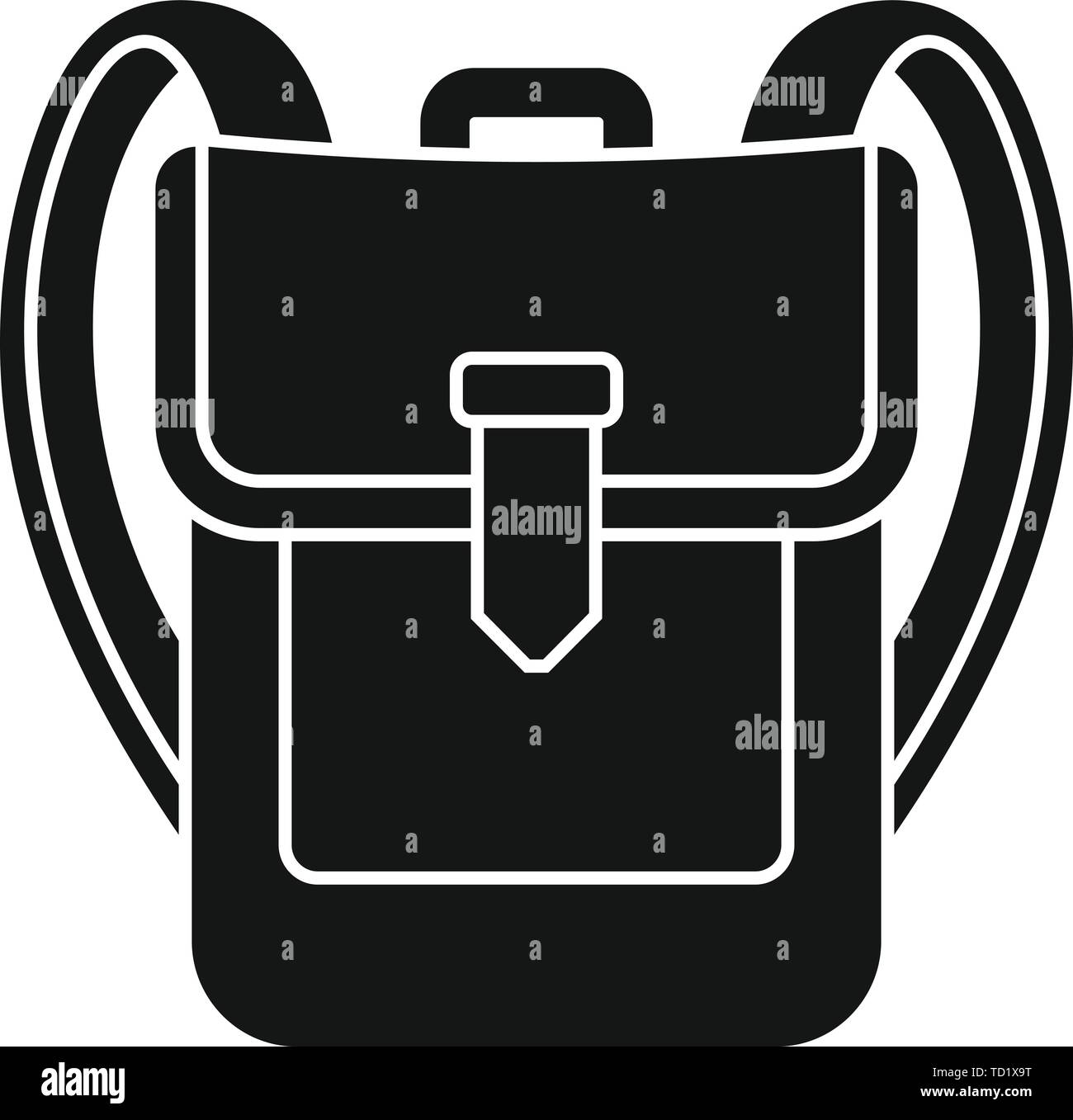 Backpack icon. Simple illustration of backpack vector icon for web ...