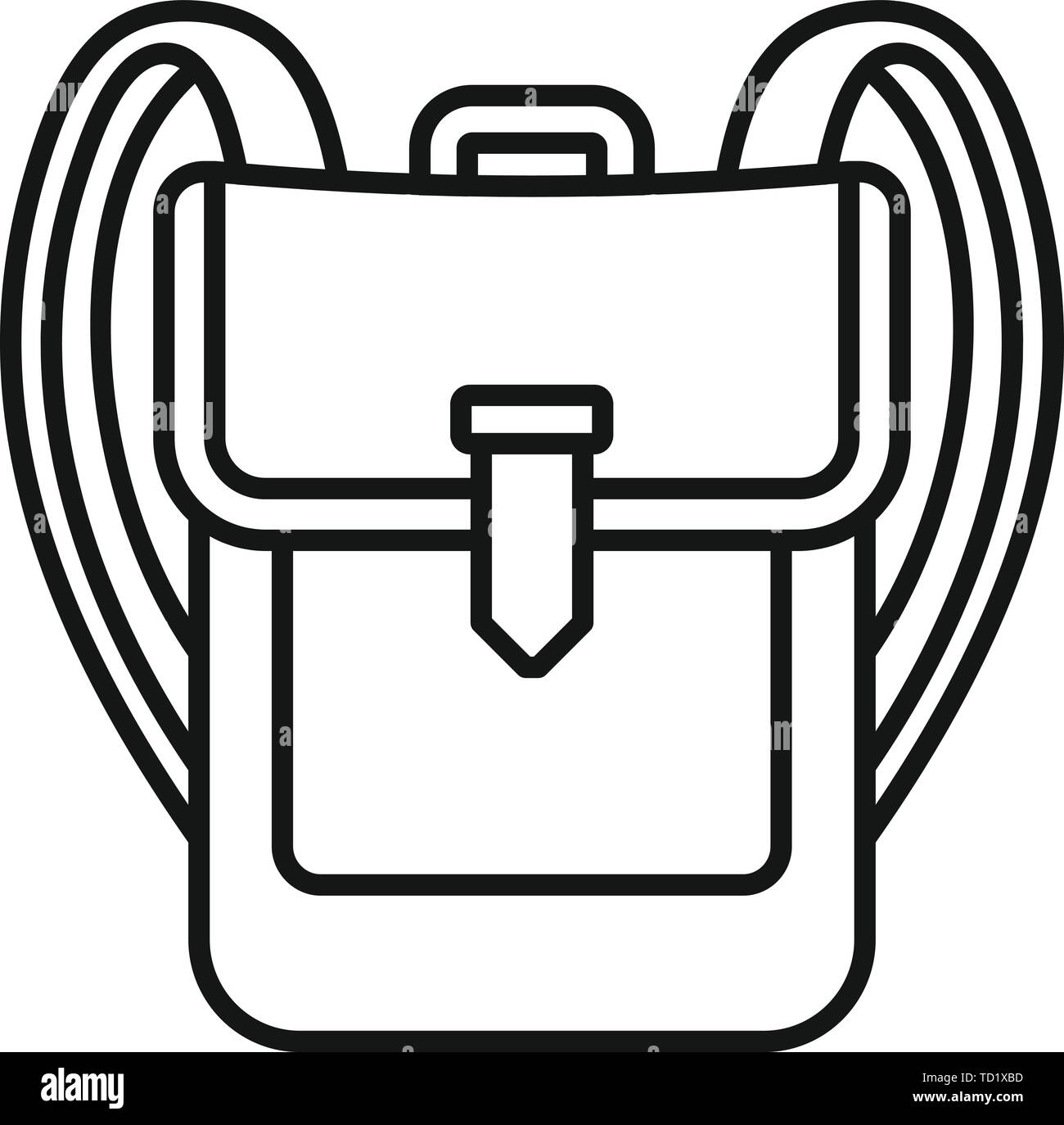 Backpack icon. Outline backpack vector icon for web design isolated on ...