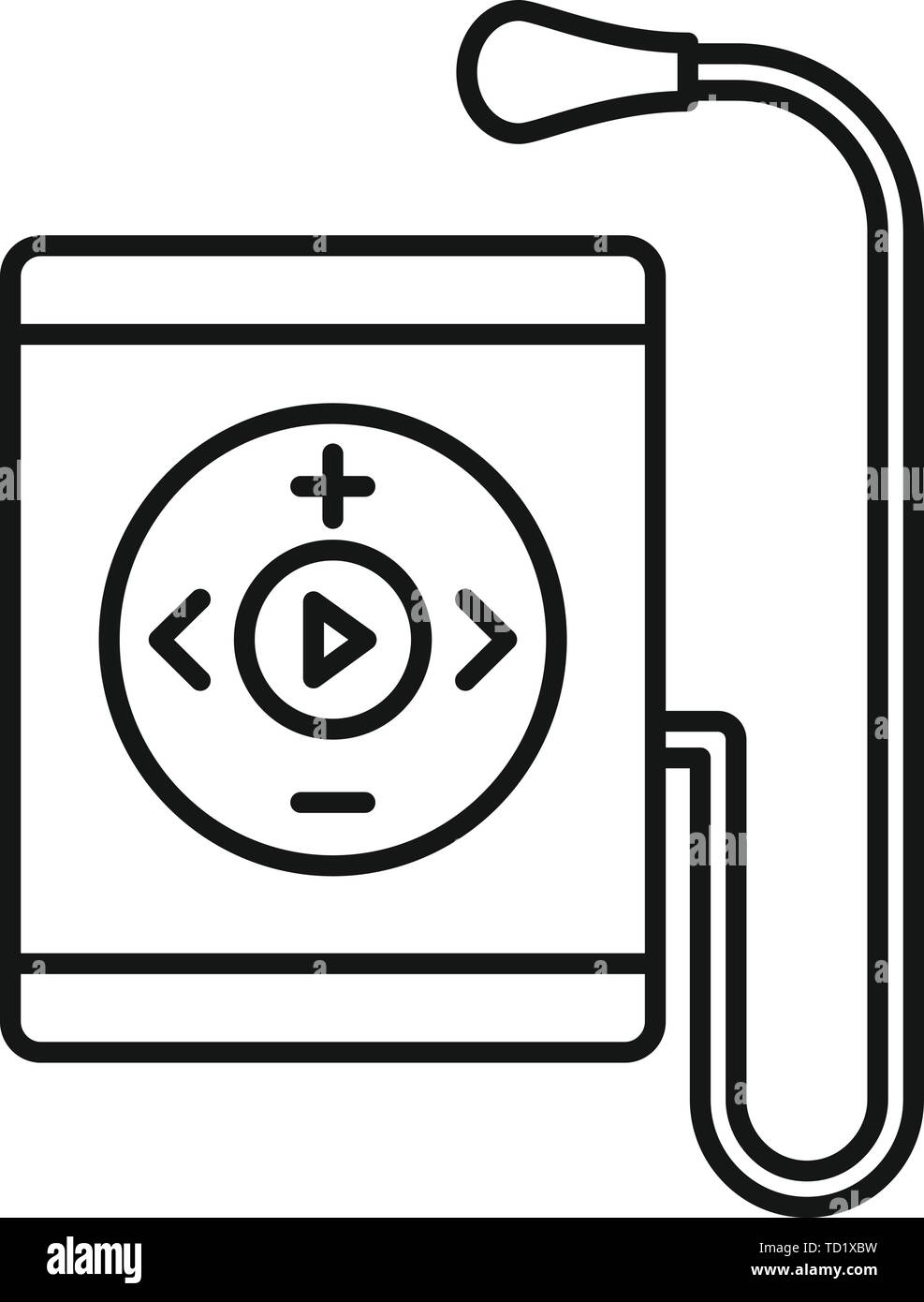 Music player icon. Outline music player vector icon for web design ...