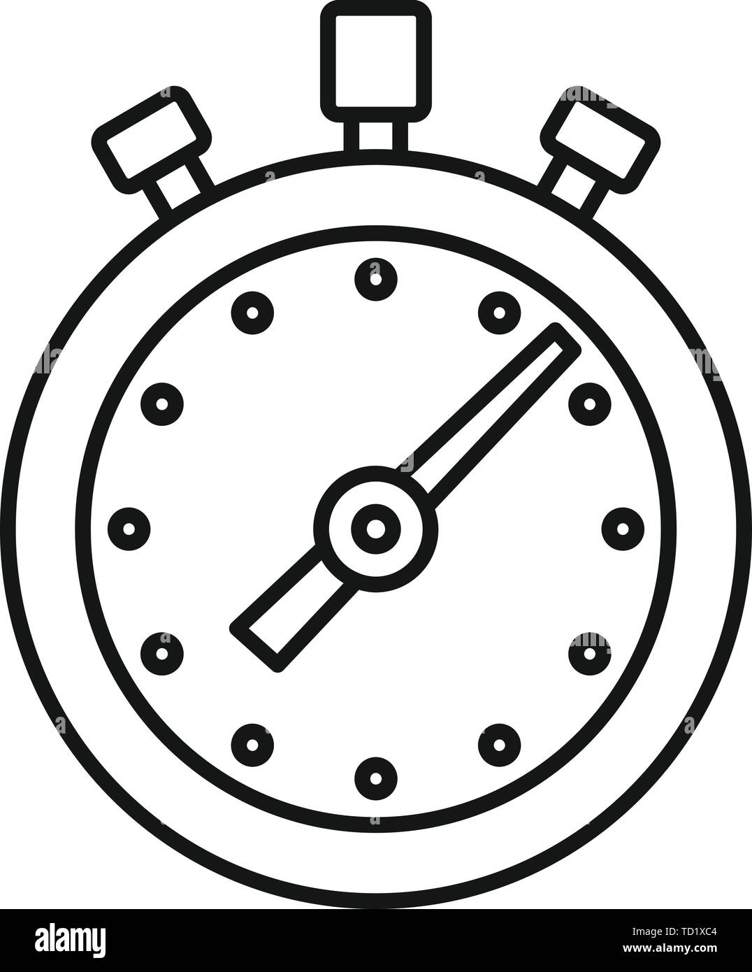 Stopwatch icon. Outline stopwatch vector icon for web design isolated ...