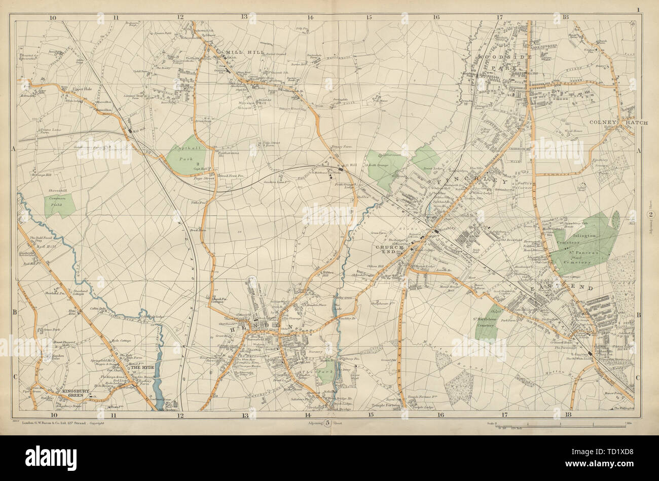 London street map 1900 hi-res stock photography and images - Alamy