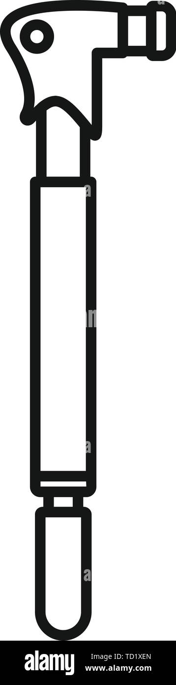 Bike tire pump icon. Outline bike tire pump vector icon for web design ...