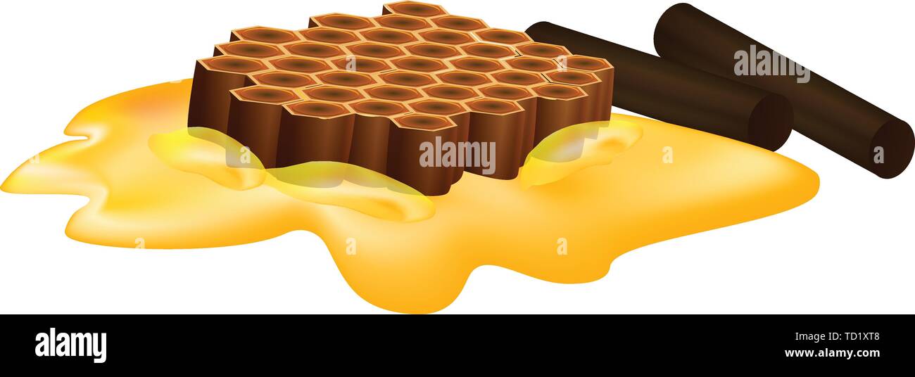 Honey cell propolis stick icon. Cartoon of honey cell propolis stick ...