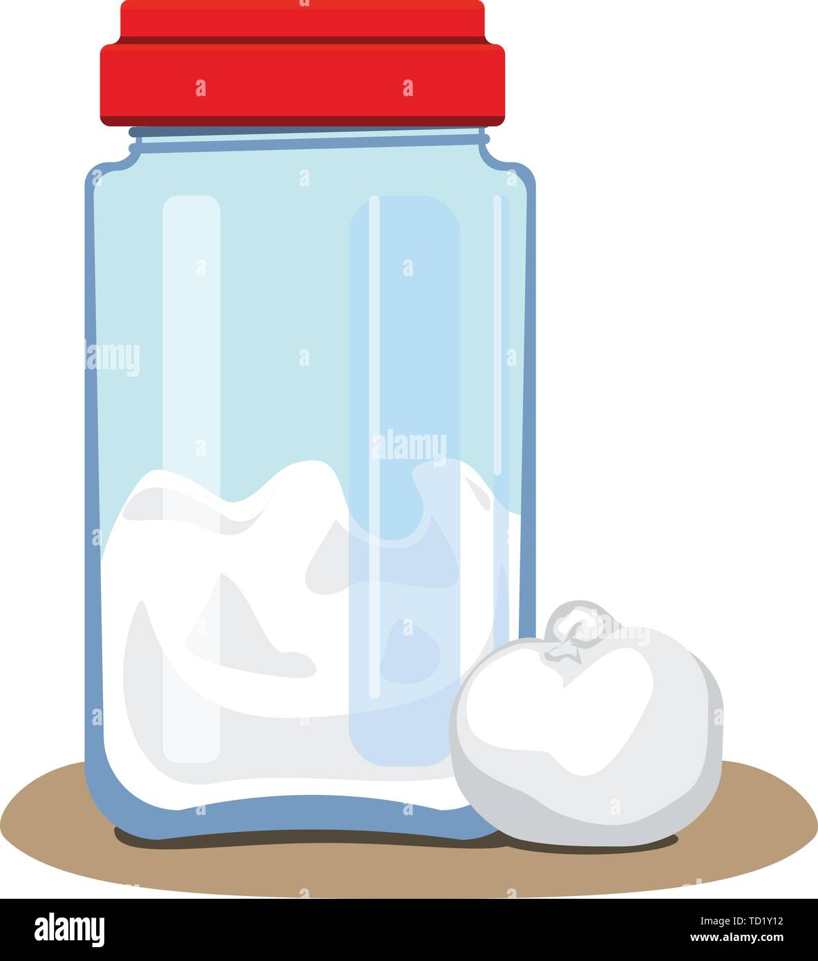 Glass jar for snow icon. Cartoon of glass jar for snow vector icon for ...