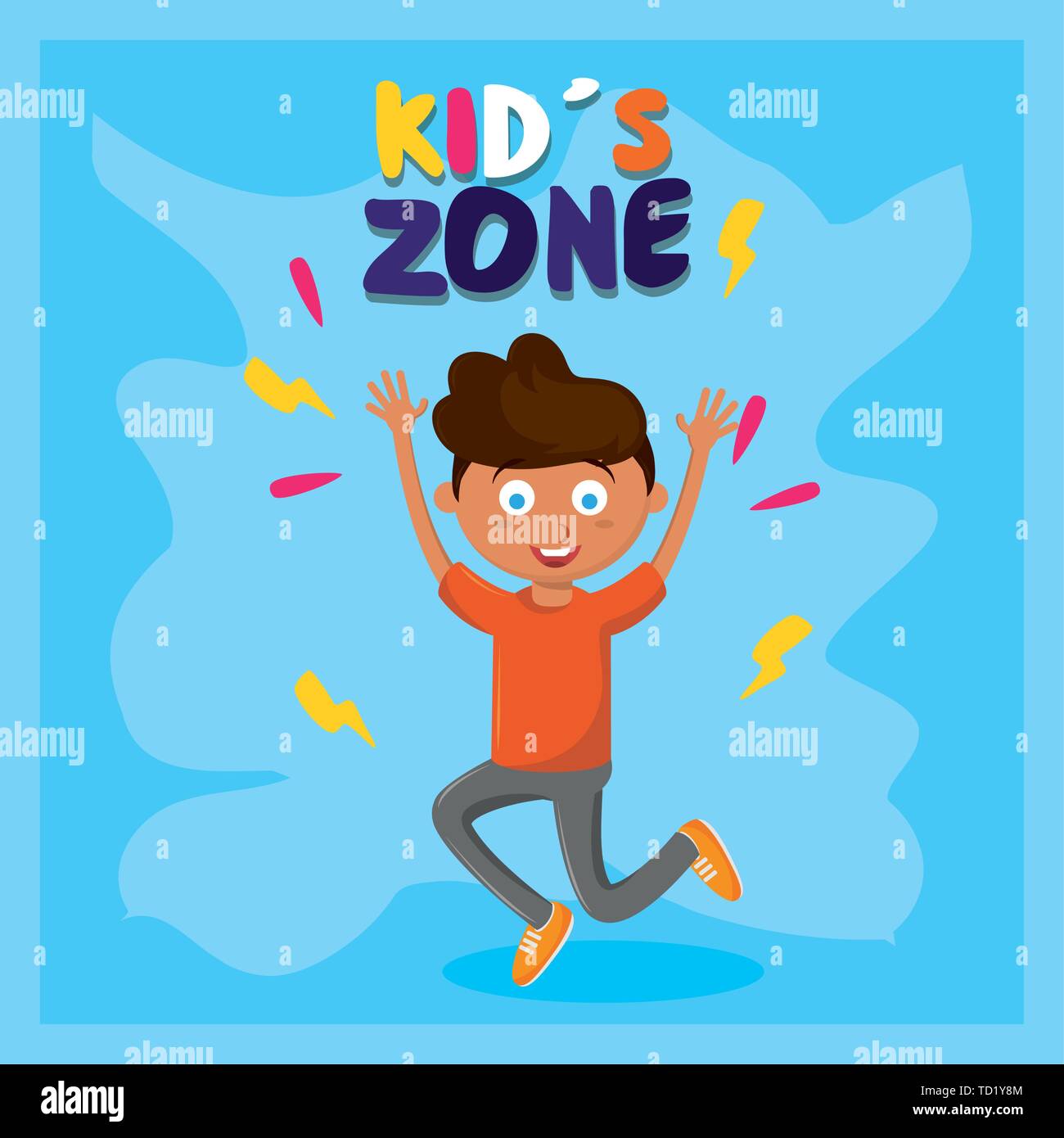 kids zone children entertaiment cartoons Stock Vector Image & Art - Alamy