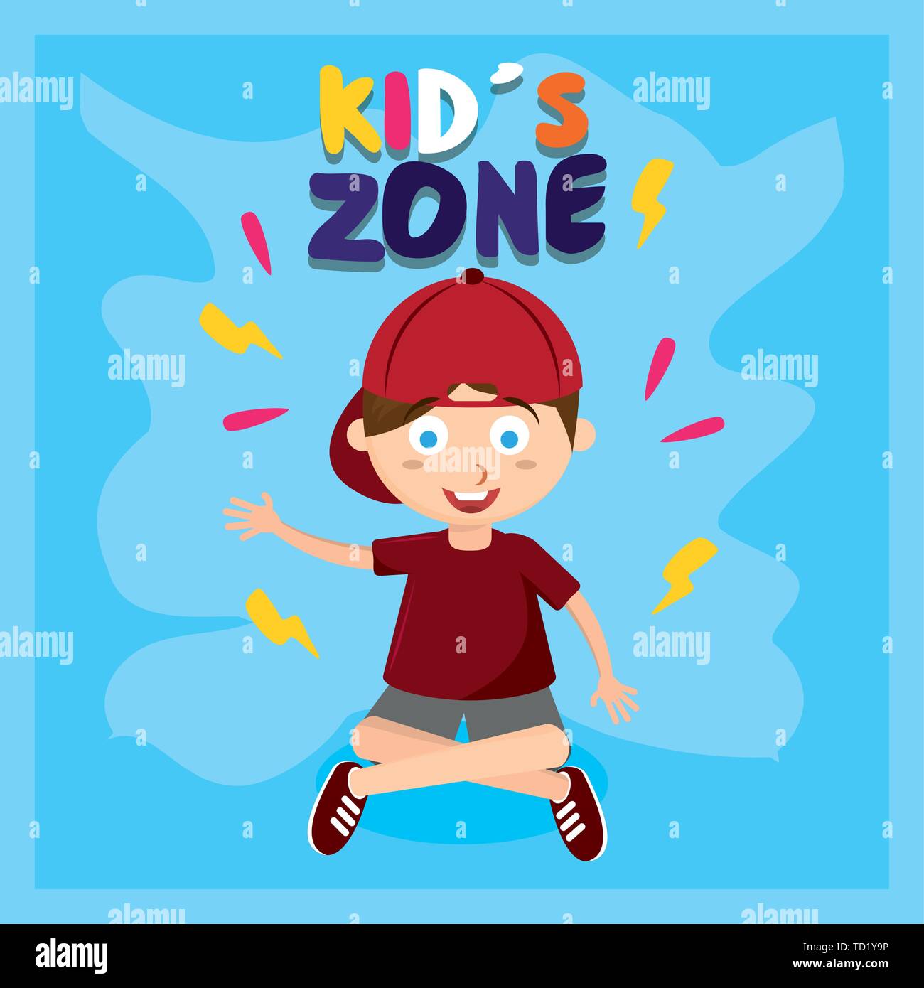 kids zone children entertaiment cartoons Stock Vector Image & Art - Alamy