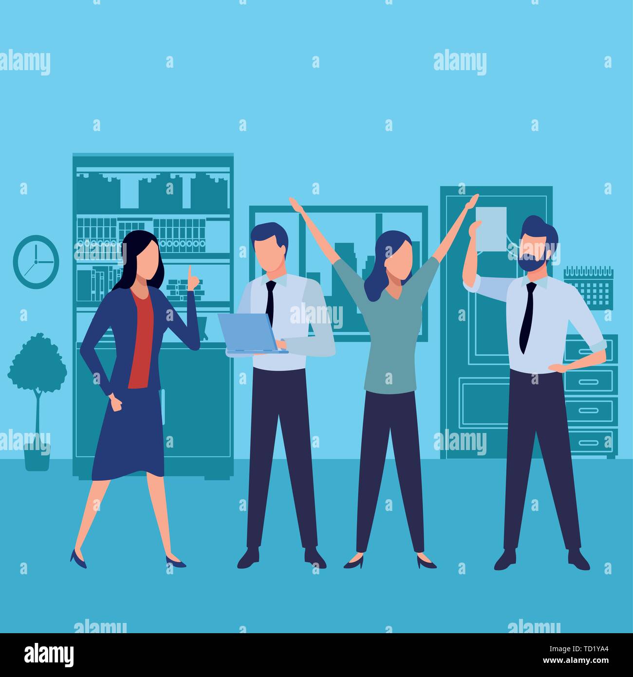 Coworkers documents Stock Vector Images - Alamy