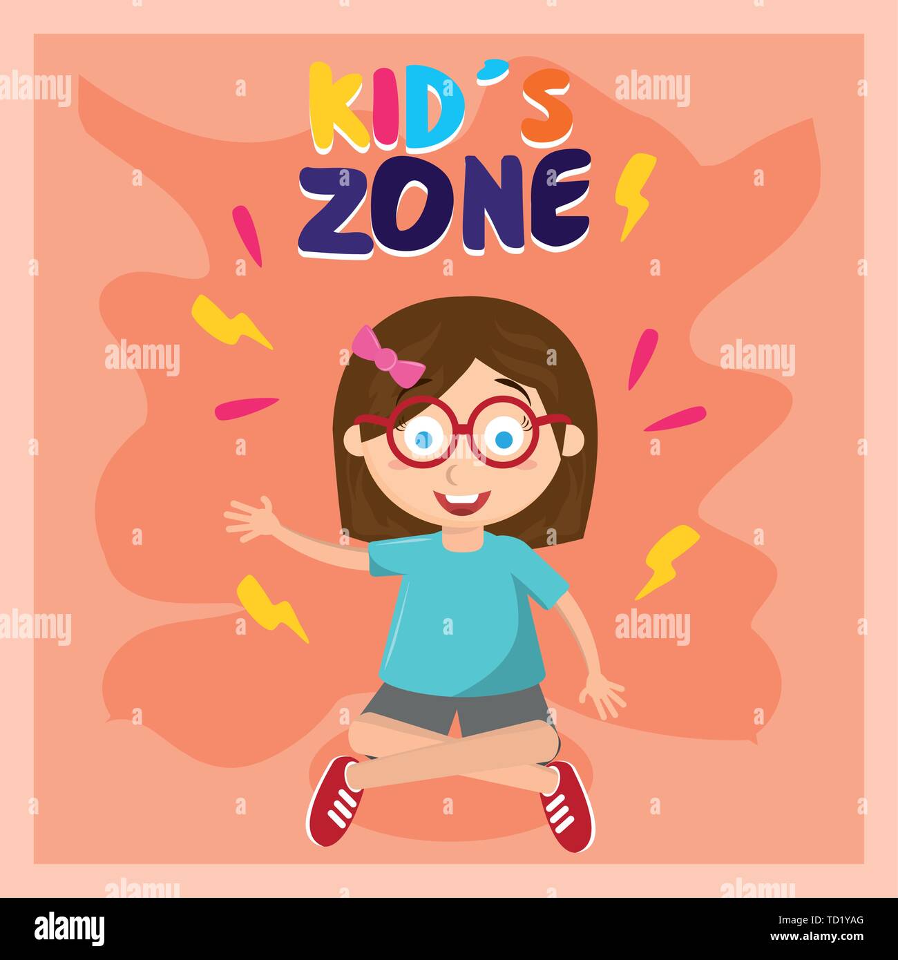 kids zone children entertaiment cartoons Stock Vector Image & Art - Alamy