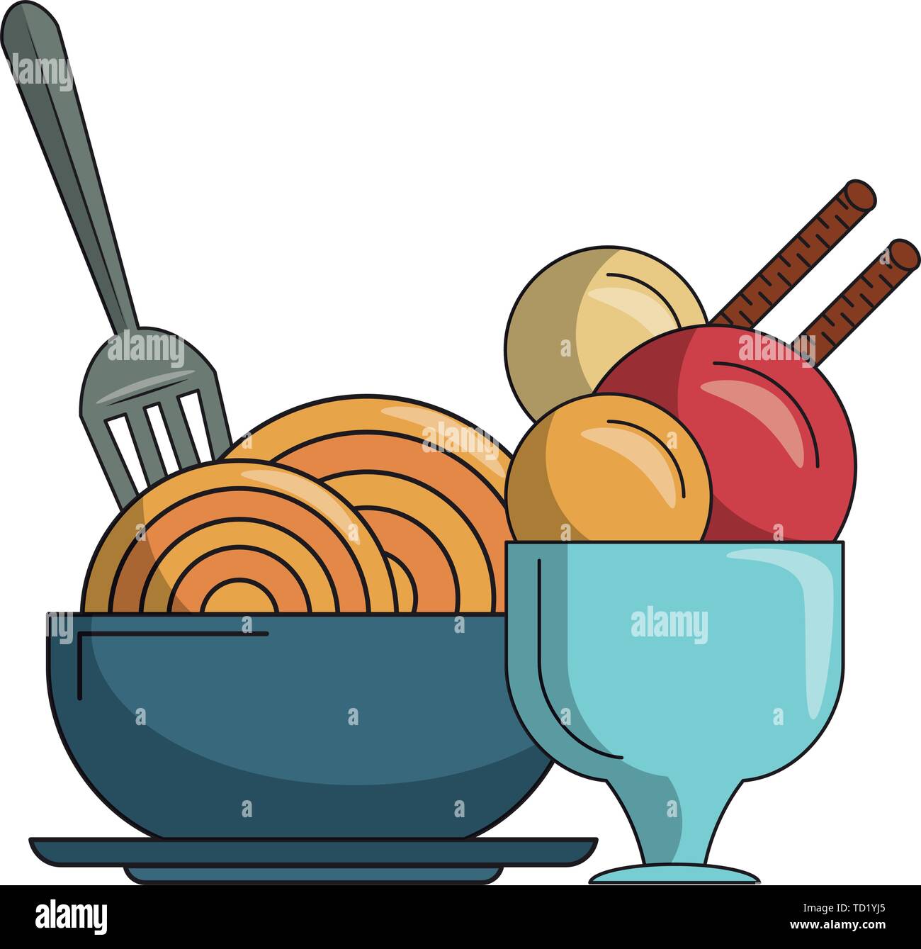 restaurant food and cuisine cartoons Stock Vector Image & Art - Alamy