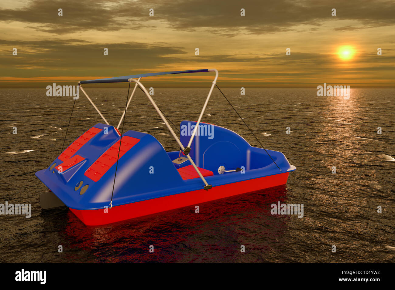 Paddle pontoon boat hi-res stock photography and images - Alamy