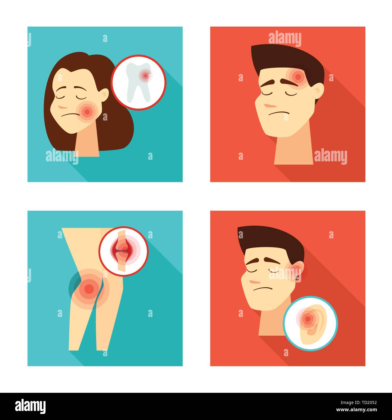 Vector illustration of damage and wound symbol. Collection of damage ...