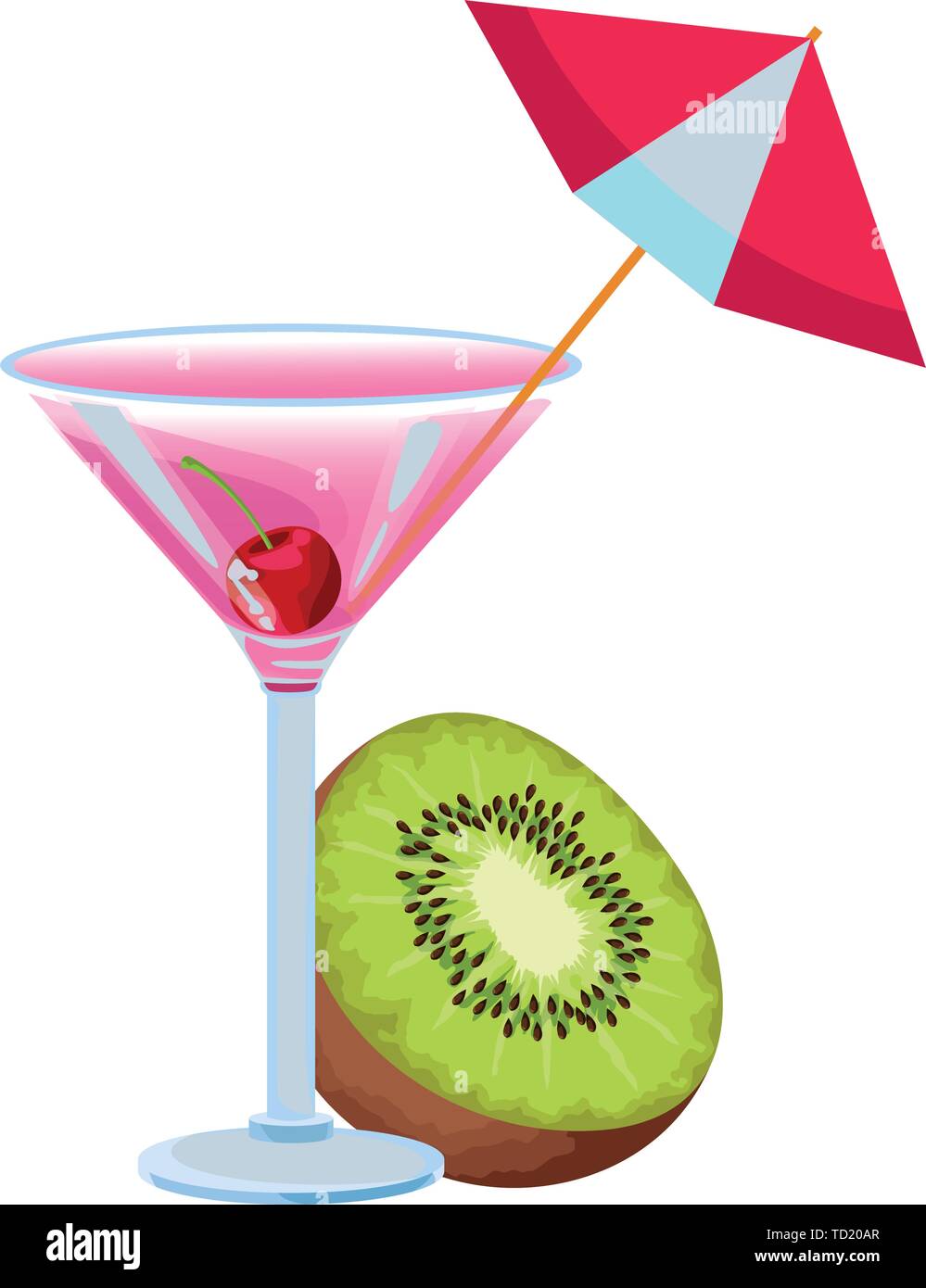 Tropical fruit cocktail icon cartoon Stock Vector Image & Art - Alamy