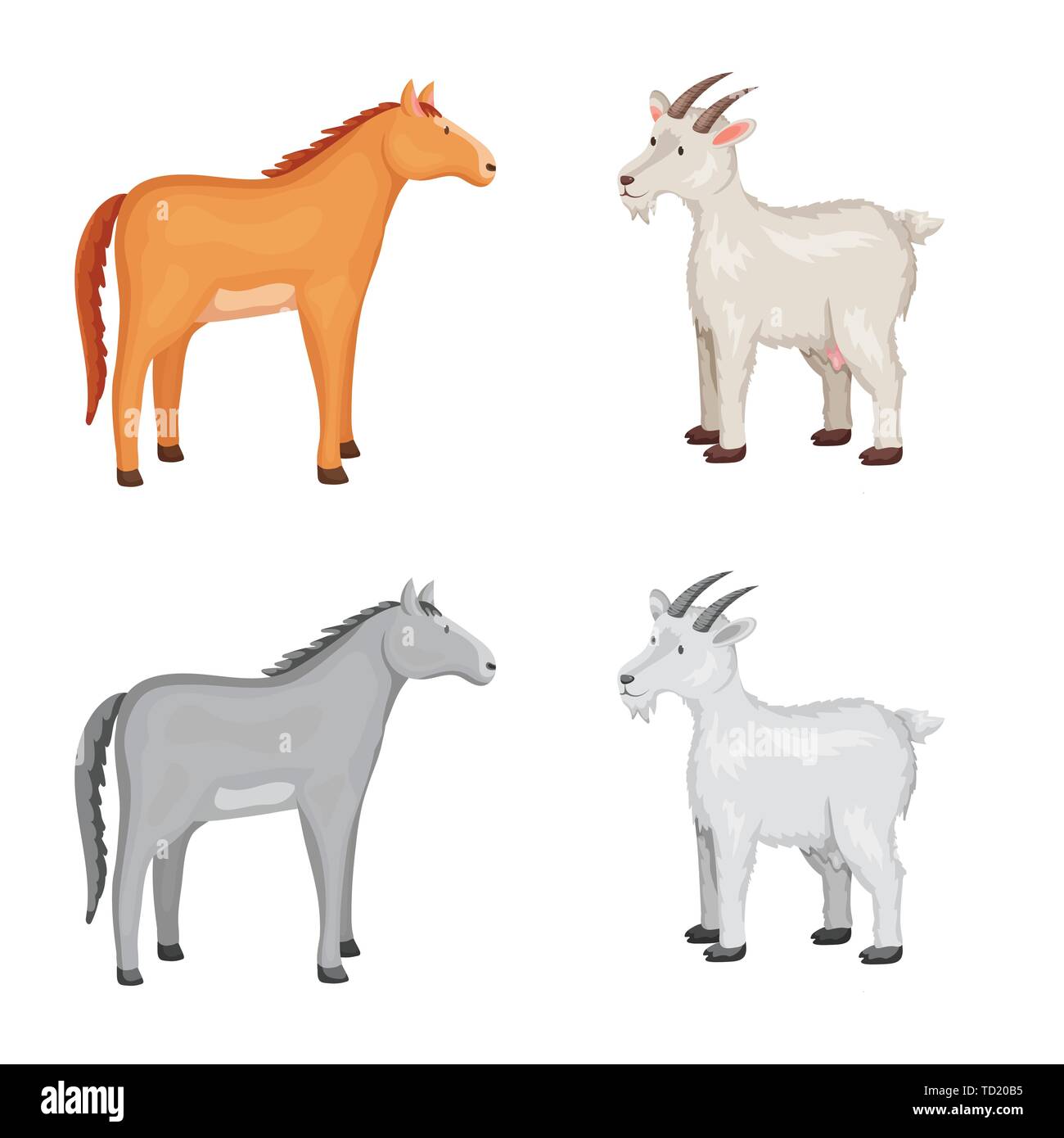 Vector illustration of breeding and kitchen sign. Set of breeding and ...