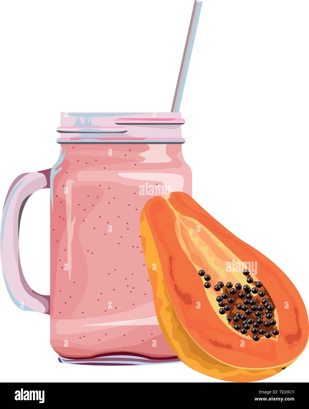 tropical fruit and smoothie drink Stock Vector Image & Art - Alamy