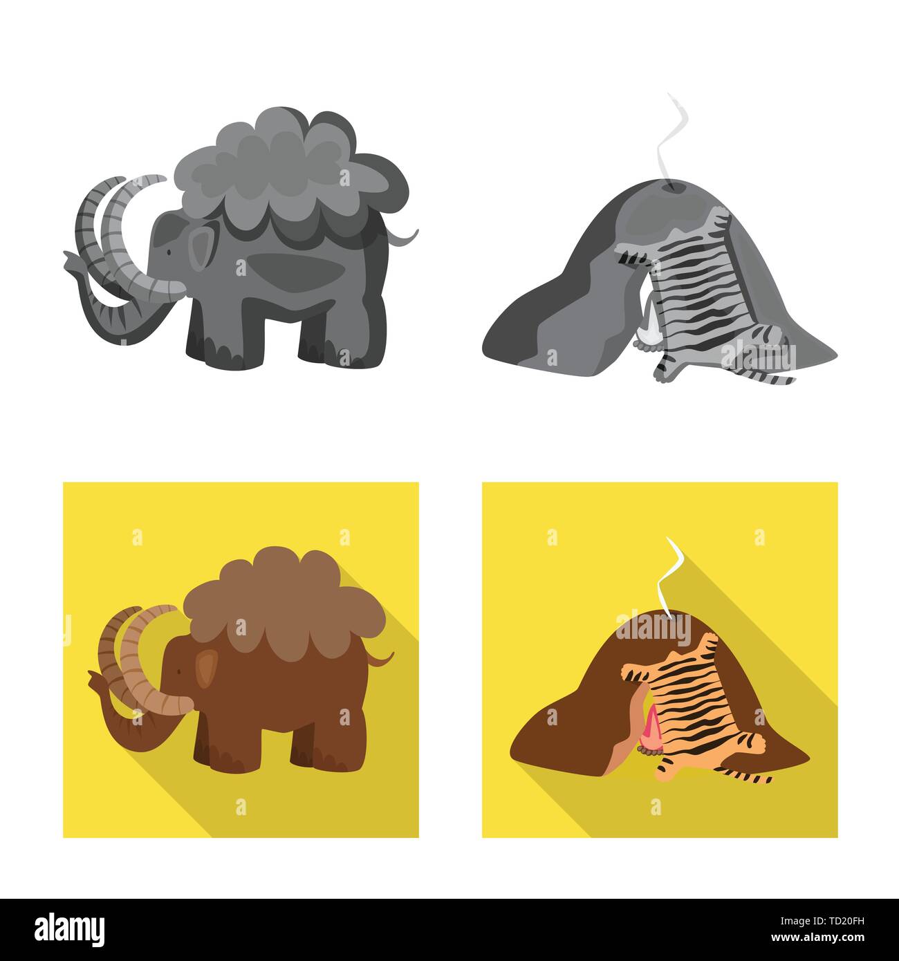 Vector design of evolution and prehistory logo. Set of evolution and ...