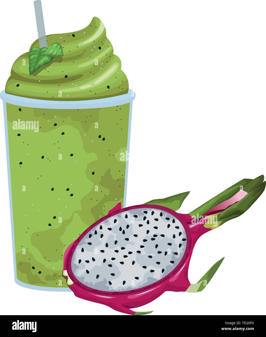 tropical fruit and smoothie drink Stock Vector Image & Art - Alamy