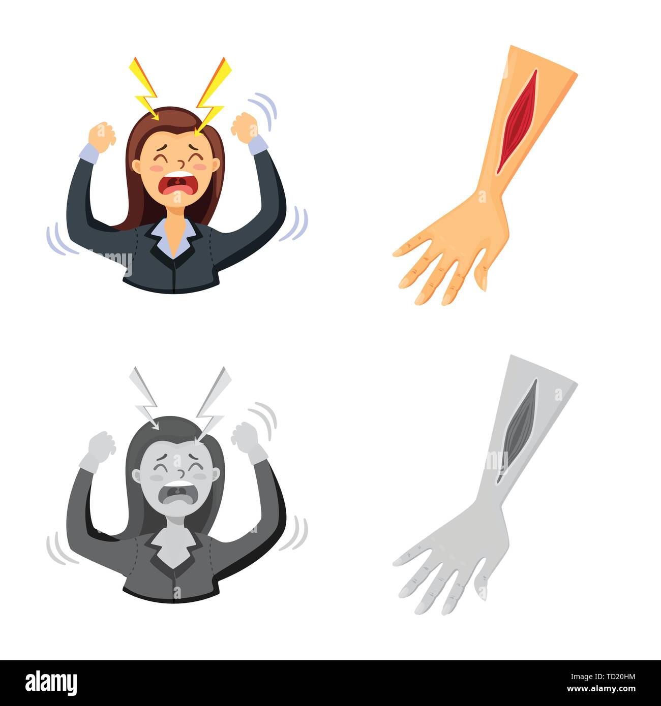 stress,injury,shock,arm,woman,skin,desperate,blood,face,body,fear,hand ...