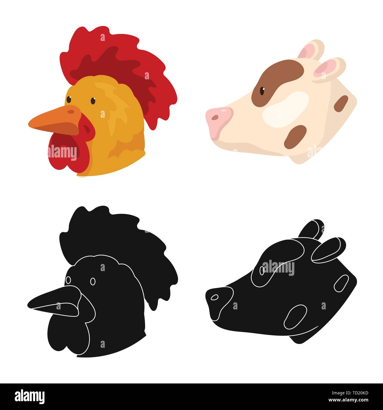 Vector design of agriculture and breeding symbol. Set of agriculture ...