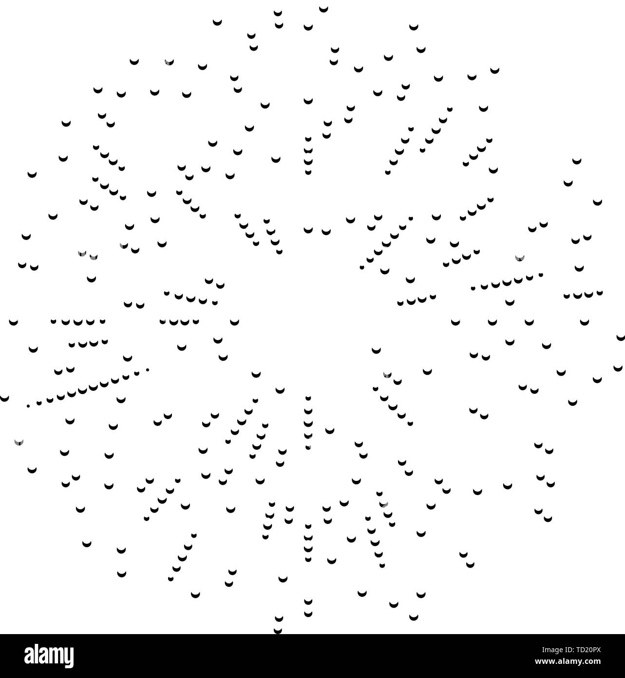 Radial, radiating element. Concentric, centripetal abstract design ...