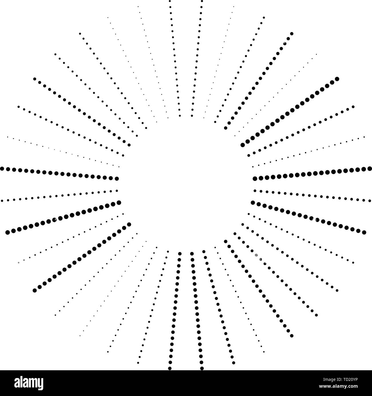 Radial, radiating element. Concentric, centripetal abstract design ...
