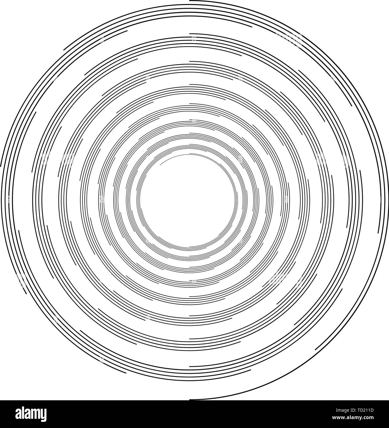 Radial, radiating element. Concentric, centripetal abstract design ...