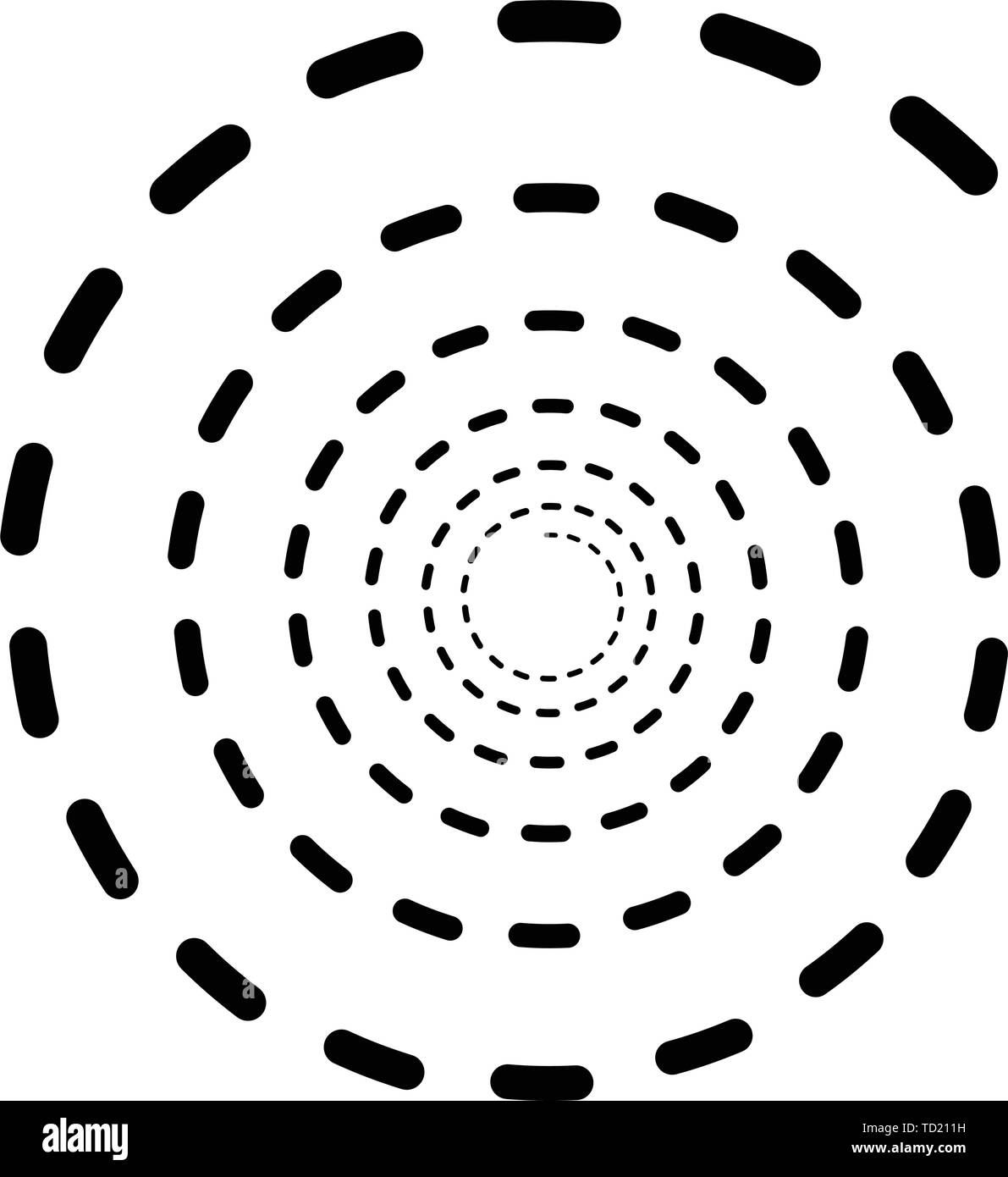 Radial, radiating element. Concentric, centripetal abstract design ...