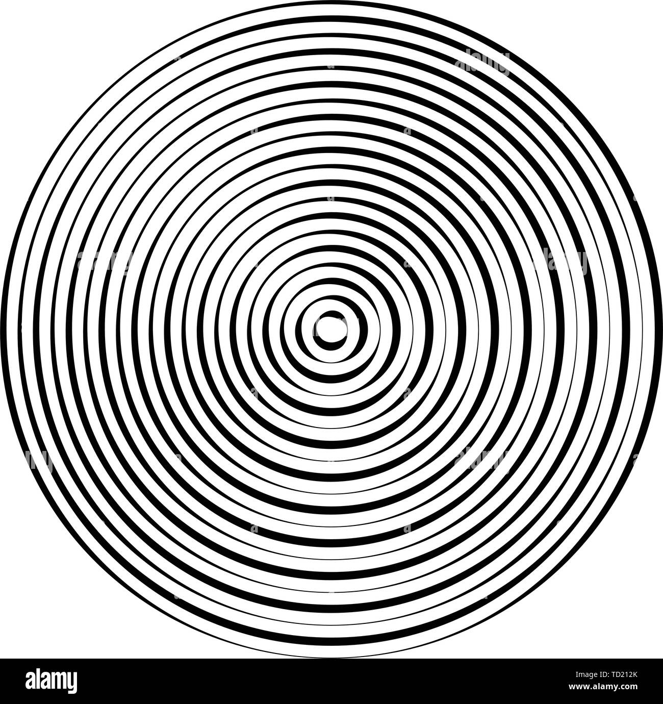 Radial, radiating element. Concentric, centripetal abstract design ...