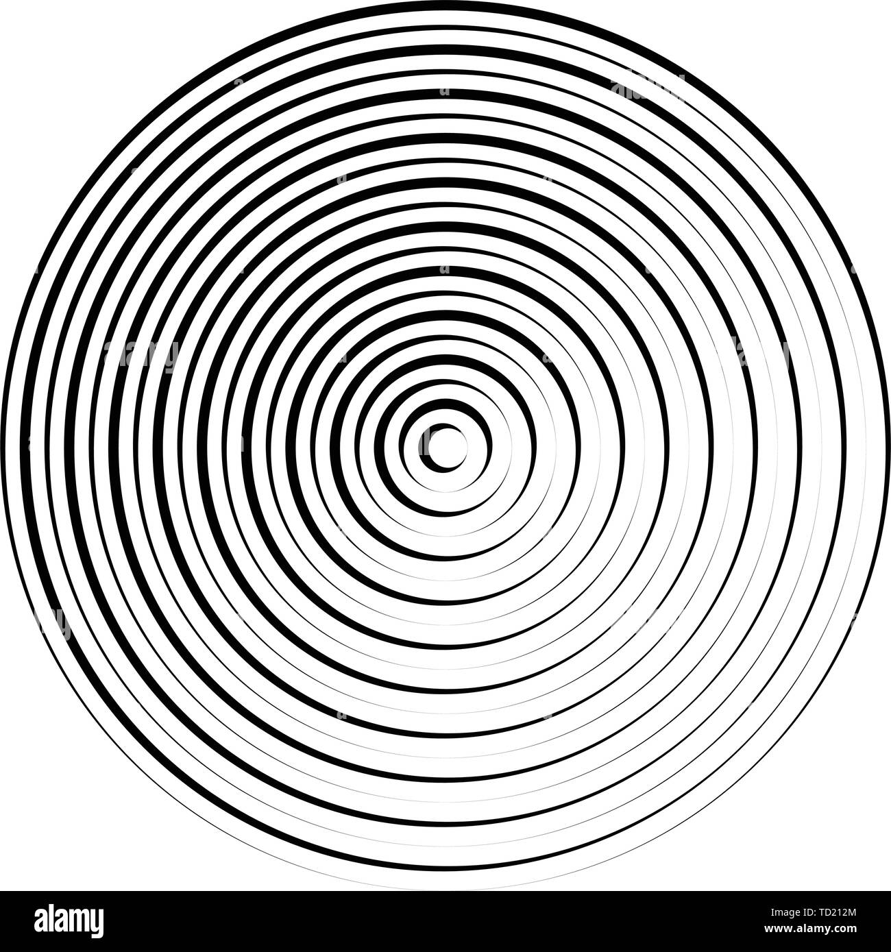 Radial, radiating element. Concentric, centripetal abstract design ...