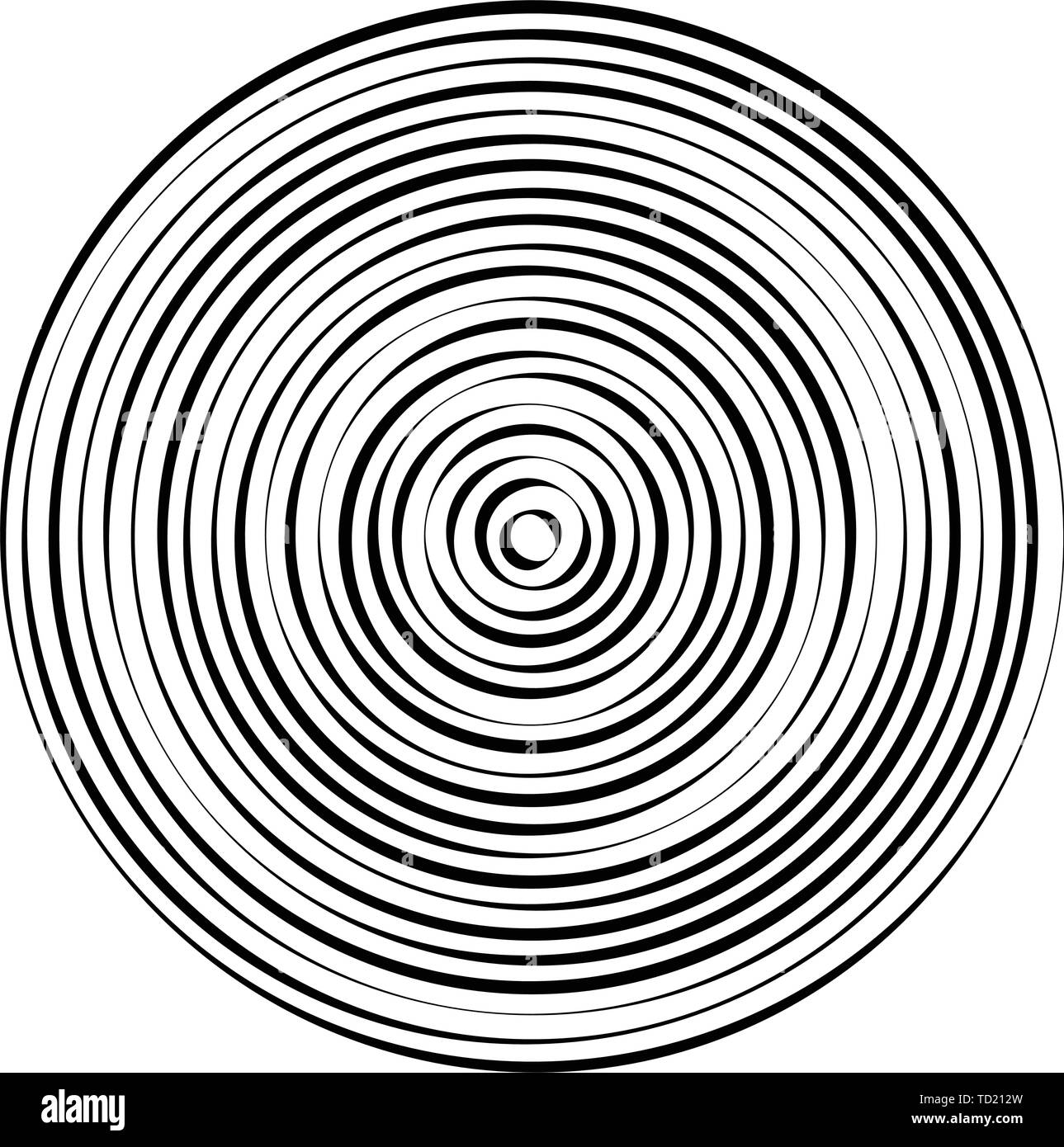 Radial, radiating element. Concentric, centripetal abstract design ...