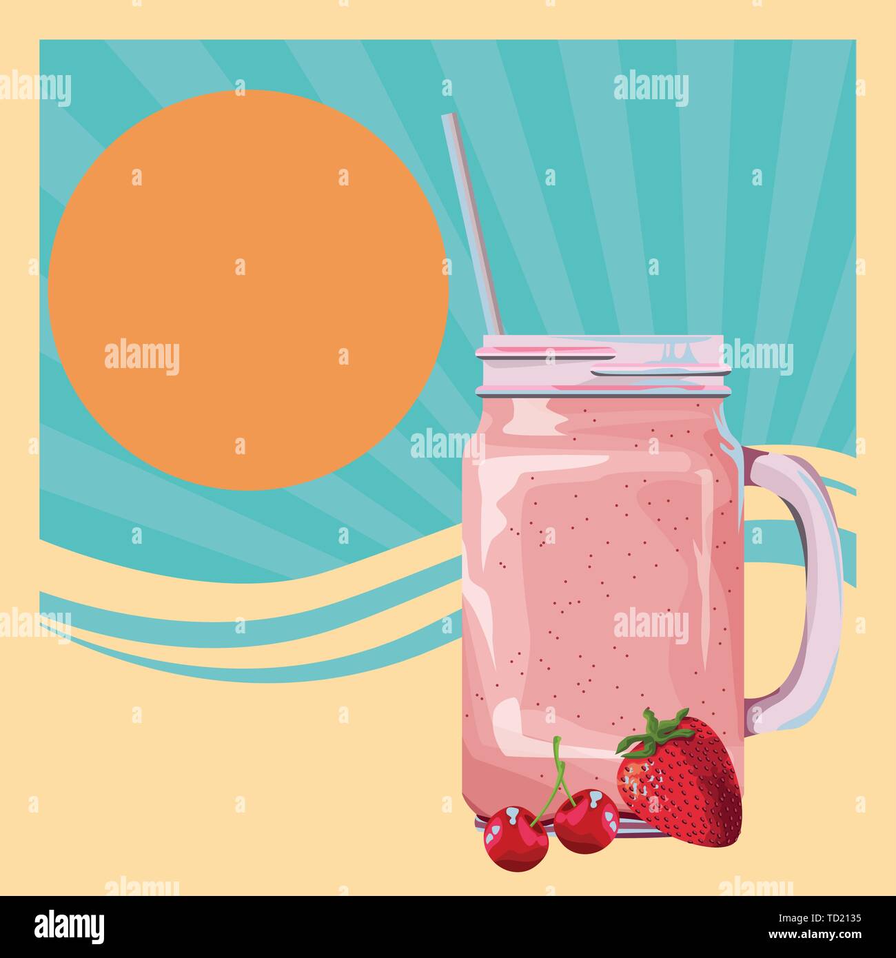 tropical fruit and smoothie drink Stock Vector Image & Art - Alamy