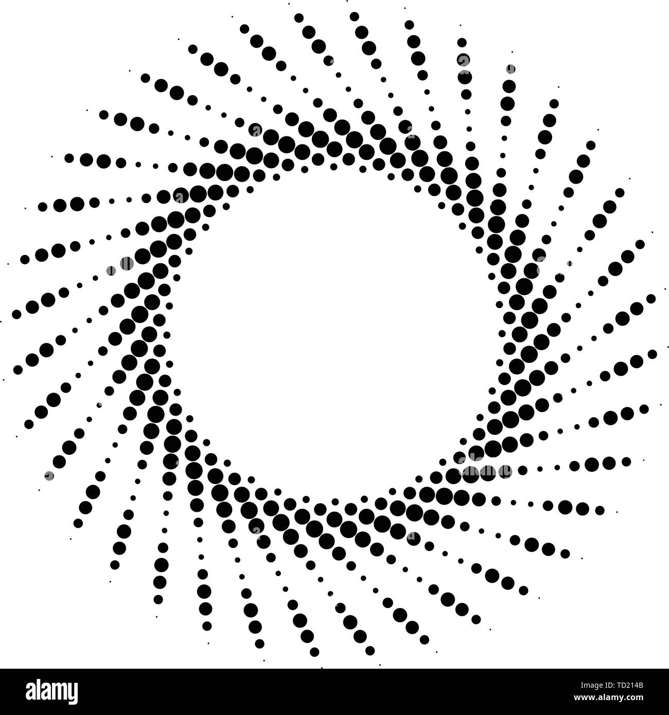 Radial, radiating element. Concentric, centripetal abstract design ...