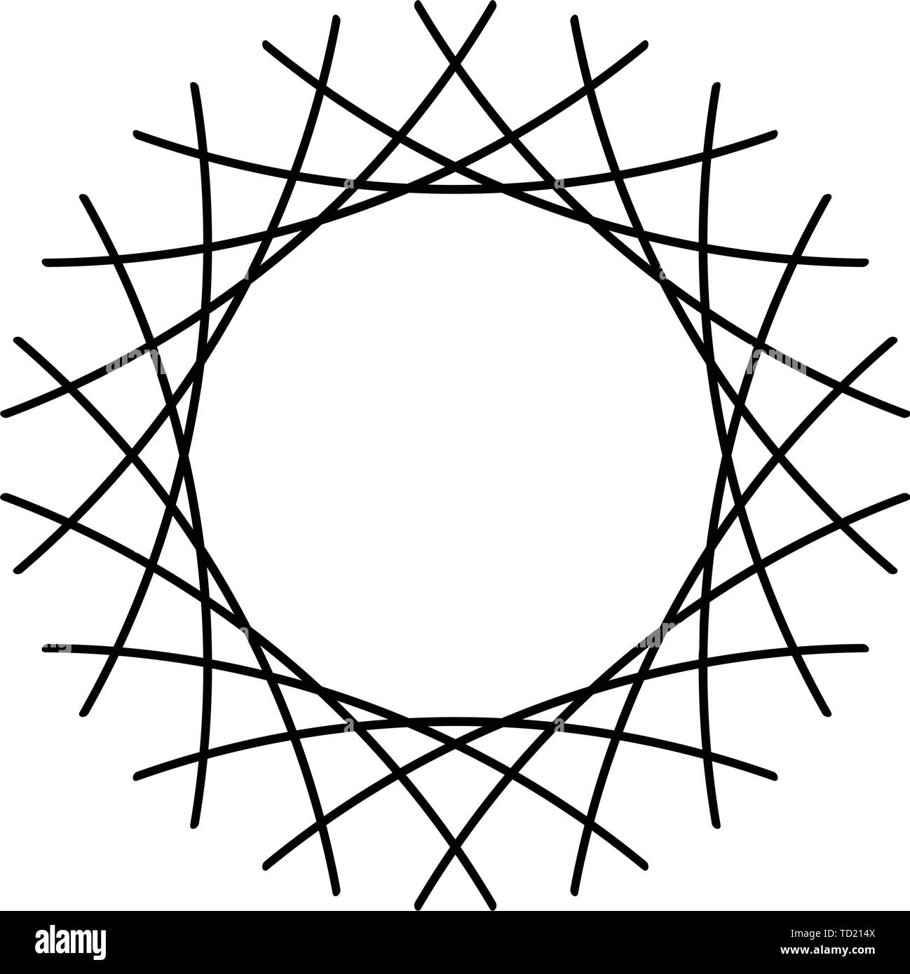 Radial, radiating element. Concentric, centripetal abstract design ...