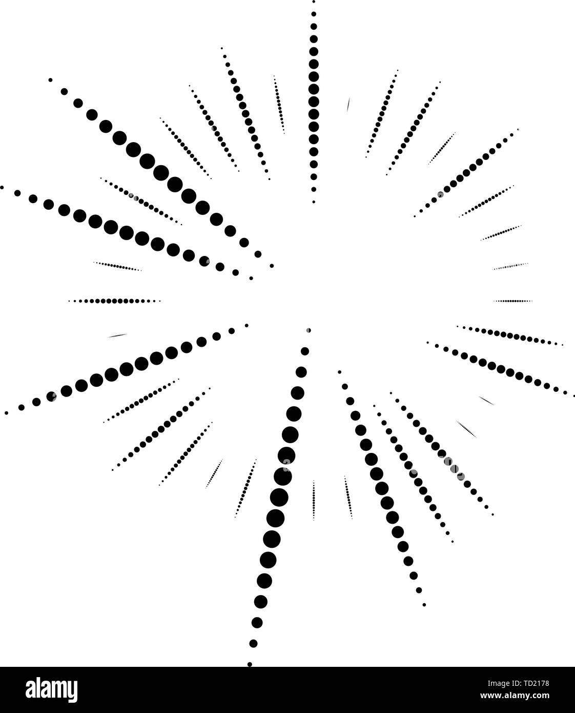 Circular pattern irregular dotted Black and White Stock Photos & Images ...